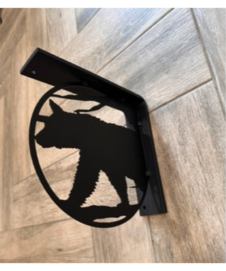 Handcrafted Metal Bear L-Bracket 2" Wide - Rustic Shelf Support ...
