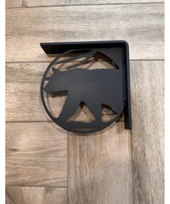 Handcrafted Metal Bear L-Bracket 2" Wide - Rustic Shelf Support ...